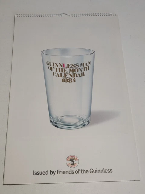 ORIGINAL VINTAGE SAUCY 1984 'Guinness Calendar Guinnless Man of the ...
