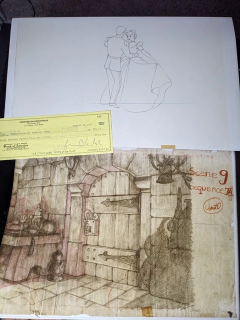 CINDERELLA ANIMATION CEL Art MODEL SHEETS Disney Production Art BILL ...