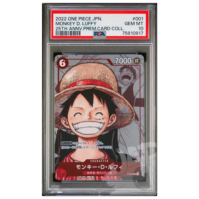 ONE PIECE CARD Monkey D. Luffy P-001 25th Anniversary Promo Jap - PSA 10 GEM MT EUR 69,90 ...
