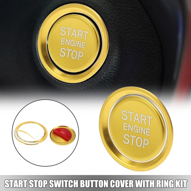 CAR START STOP Button Cover with Ring Kit for Audi A4L A6L Q5 A5 A7 ...