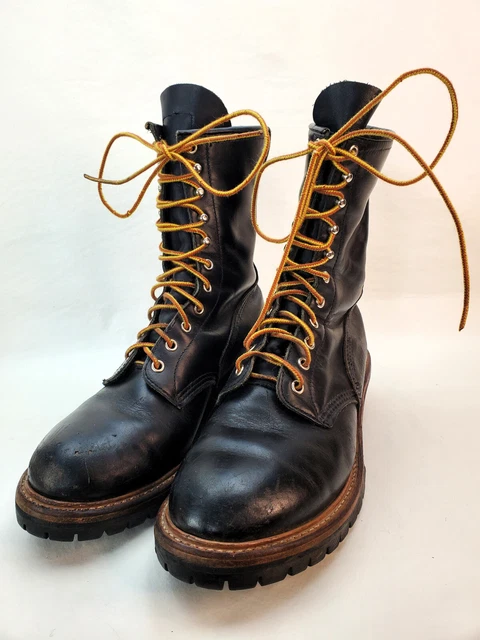 MENS RED WING Logger Boot 9” Size 10-C #699 Black Soft Toe Loggermax ...