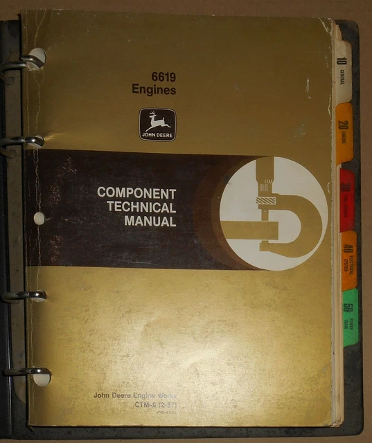 JOHN DEERE CTM-9 for 6619 Engines + 500 Series Engines TM-1107 ...