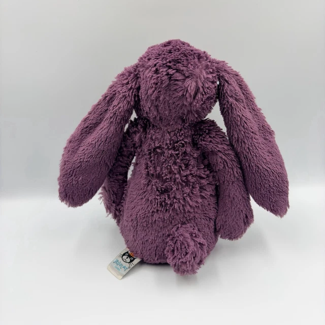 JELLYCAT MEDIUM BASHFUL Plum Bunny Retired Genuine Soft Toy £63.10 ...