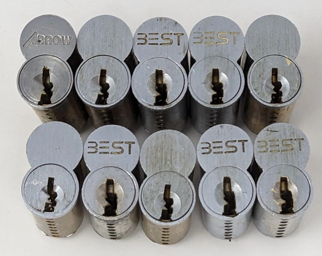 LOT OF 10 IC Cores, "M" Keyway, 7 Pin SFIC, No Key, 26D, Locksmith ...