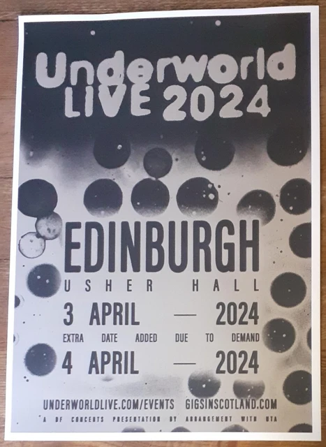 Underworld Live Band Music Show April 2024 Promotional Tour Concert