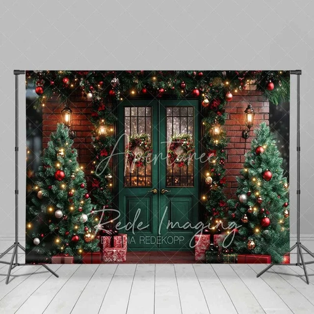 NIGHT SNOWY GREEN Abies Forest Christmas Backdrop $37.92 - PicClick AU