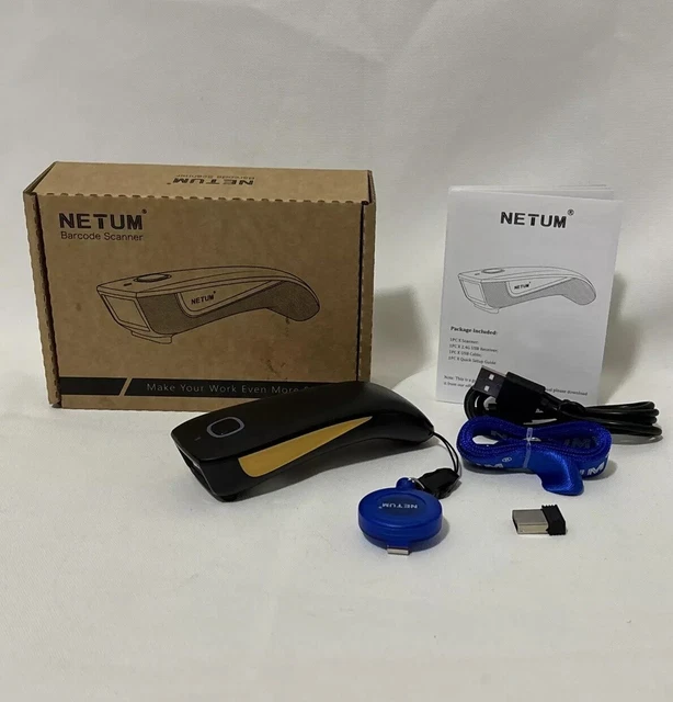 NETUM BLUETOOTH MINI 2D Barcode Scanner Pocket Wireless QR Code C750 ...