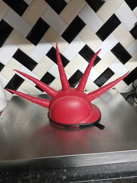 RED MOHAWK HORNED Novelty Helmet Hat Punk ROCKER STEAMPUNK £15.00 ...
