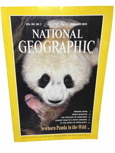 NATIONAL GEOGRAPHIC MAGAZINE February 1993 Panda Collectable $23.95 ...