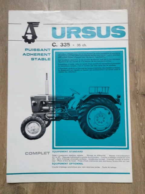 PROSPECTUS TRACTEUR URSUS C335 Brochure Prospekt Tractor Zetor EUR 5,00 - PicClick IT