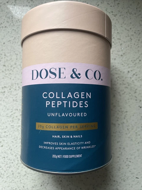 DOSE & CO Pure Collagen Peptides, Unflavoured - 283g Powder Supplement ...