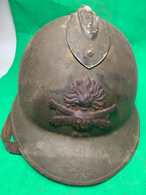 ORIGINAL WW2 FRENCH Army M26 Adrian Helmet - Colonial PM Marked £110.00 ...