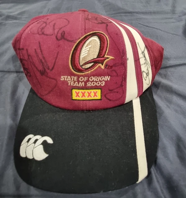 SIGNED STATE OF Origin QLD NRL Maroons Licensed Hat (like New) $30.00 ...