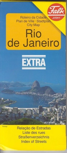 ROTEIRO DA CIDADE, plan de ville, Stadtplan Rio de Janeiro Falk-Plan ...