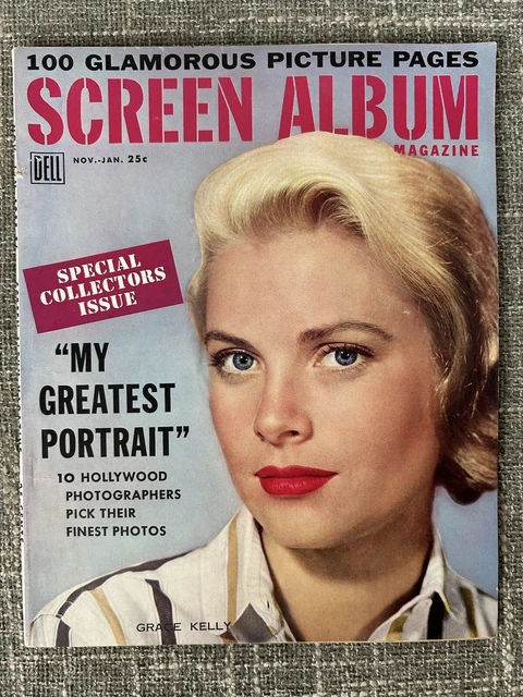 1955-56 SCREEN ALBUM Magazine Grace Kelly Cover Rock Hudson James Dean ...