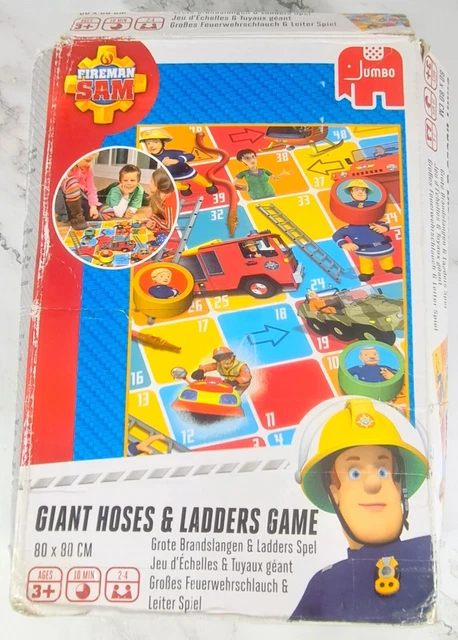 FIREMAN SAM GIANT Hoses and Ladders Game Large Wipeable Mat 80x80 cm ...