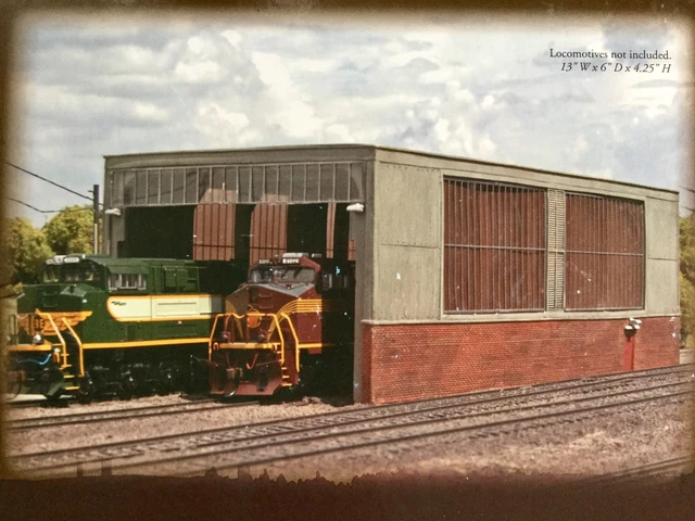 BACHMANN 1/87 HO Scale Double Stall Engine Shed Assembled Building ...