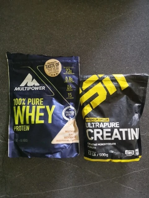 MULTIPOWER 100% WHEY Protein Shake ESN Beyond Limits Ultrapure Creatine ...