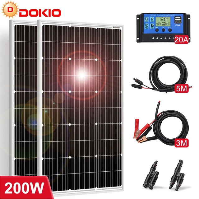 DOKIO 100W/200W PANNEAU Solaire Rigide - Camping-Car, Bateau EUR 59,89 - PicClick FR