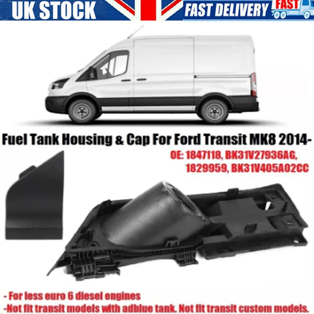 FOR FORD TRANSIT MK8 FUEL FILLER TANK HOUSING COVER AND FLAP 2014~ON ...