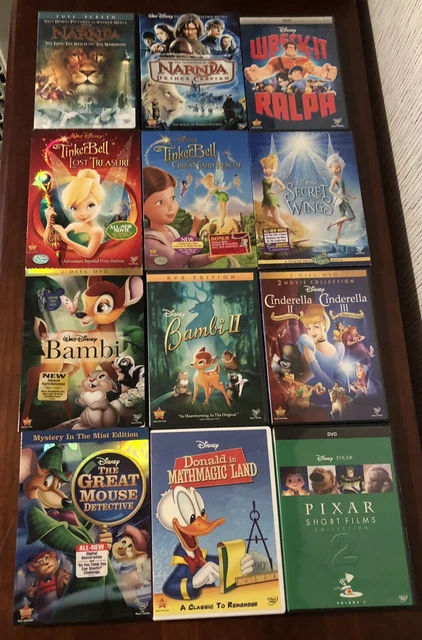 DISNEY DVD LOT 12 Dvds Tinkerbell Cinderella Bambi Narnia More £23.84 ...