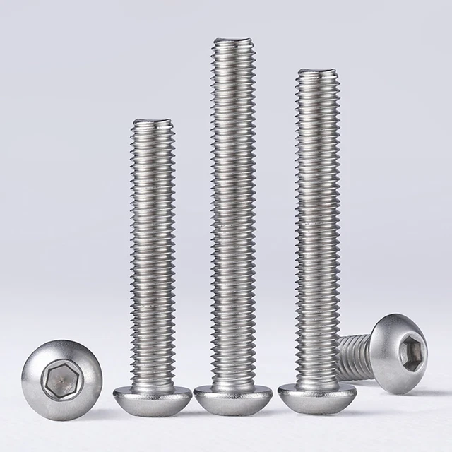 M8 SOCKET BUTTON Head Bolts Hexagon Allen Screws Hex Key A4 Stainless ...