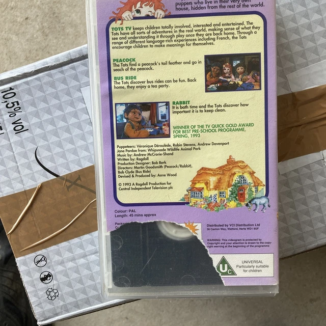 TOTS TV X2 bundle Peacock & The happy hamster vintage VHS Video 1993 ...