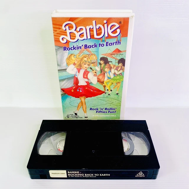 BARBIE ROCKIN' BACK To Earth VHS 1987 Video Tape Vintage 80's Cartoon ...