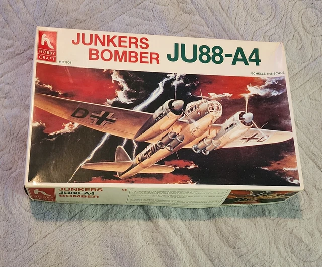 93-1601 HOBBYCRAFT 1:48 Scale JUNKERS Ju 88A-4 Plastic Model Kit $25.99 ...