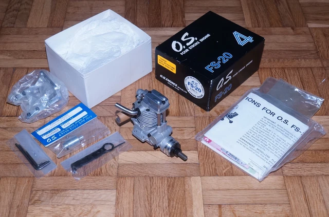 OS MAX FS-20 OHV 4-Stroke RC Engine with Muffler & Motor Mount FS20 ...