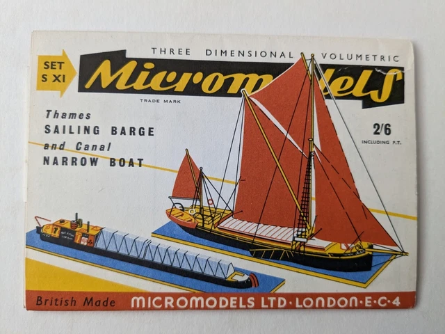 MICROMODELS THAMES SAILING Barge And Canal Narrow Boat Set S XI £5.25 ...