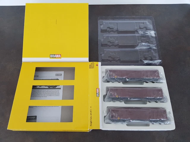 BRAWA H0 48386 - 3er Set Ged. Güterwagen Gags DR Ep.IV DC - NEU OVP EUR ...