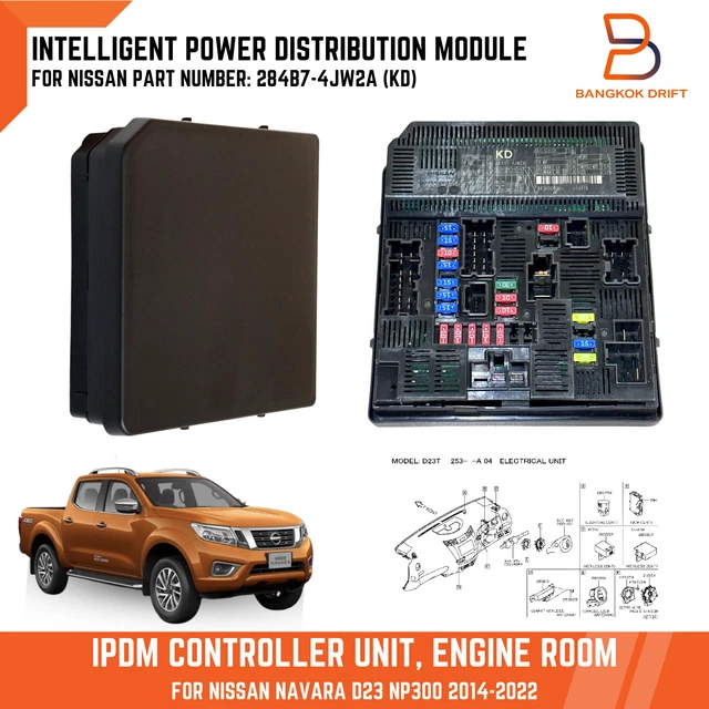 IPDM MODULE CONTROLLER Unit For Nissan NAVARA D23 NP300 2015-2019 284B7 ...