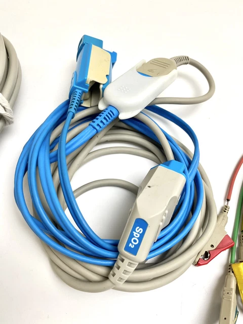NIHON KOHDEN SPO2 LEAD & SENSOR CABLE SET FOR VISMO SVM-7160 MONITOR £ ...