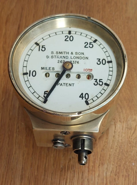 SMITHS 40MPH BRASS Speedometer, Circa 1908, Type No 11 'Runabout' A ...