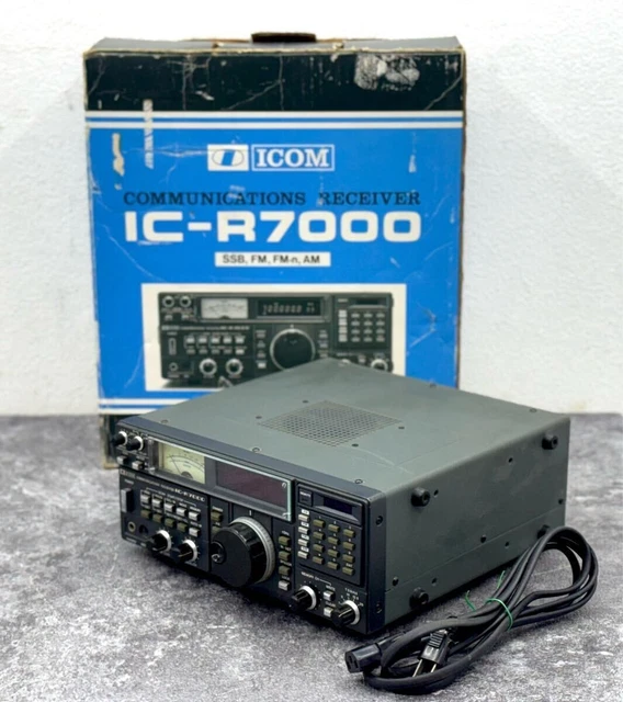 ICOM IC-R7000 COMMUNICATIONS Receiver With Box Ham Radio Power ...