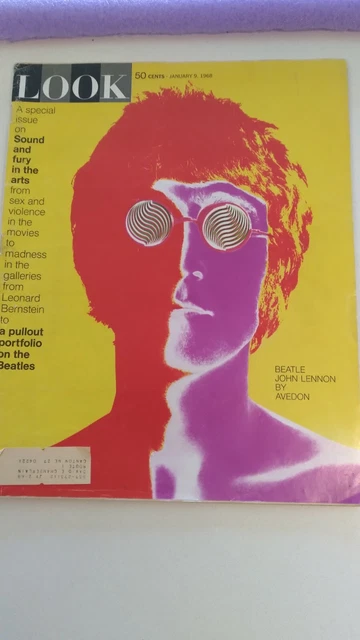BEATLES LOOK MAGAZINE January 9, 1968 John Lennon Cover Avedon Poster £ ...