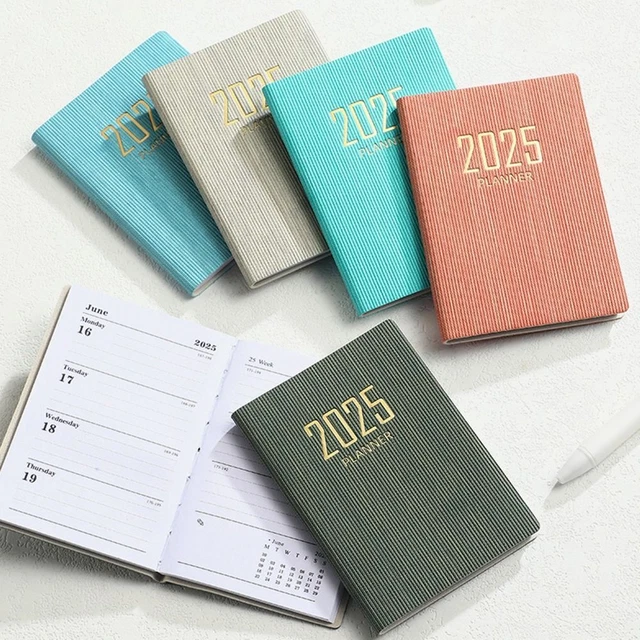 12 MONTHS 2025 Schedule Planner Notepad Efficiency Plan Notebook ...