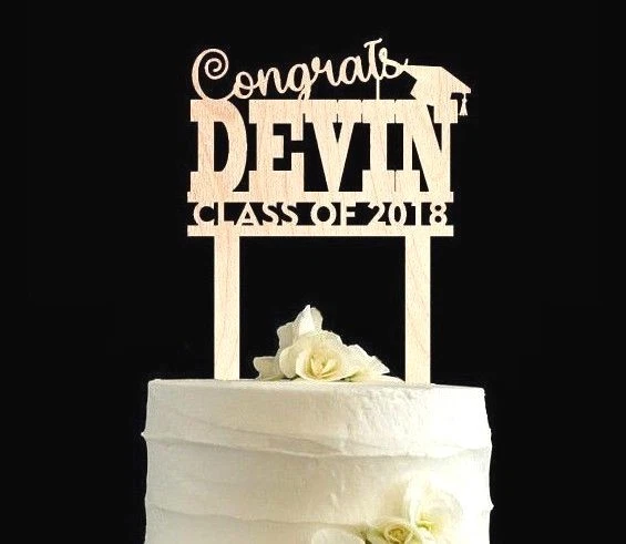 CUSTOM GRADUATION CAKE Topper - Class of 2023 | Wooden, Personalized ... CUSTOM GRADUATION CAKE Topper - Class of 2023 | Wooden, Personalized ...