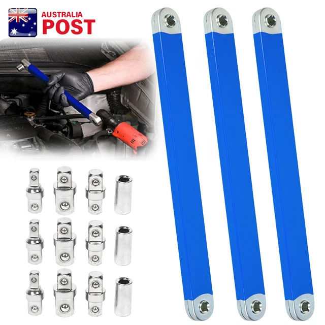 1/2/3X SPANNER EXTENSION Wrench Set Offset Ratchet Spanner Extender w ...