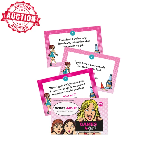 WHAT AM I Innuendo Riddles Hen Party Games Night Card Riddle Drinking ...