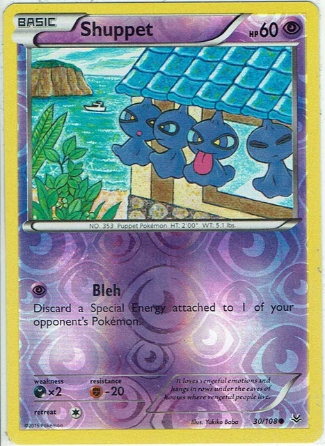 POKEMON CARTE XY Éclat de Dragon Numéro 30/108 Shuppet Reverse Holo ...