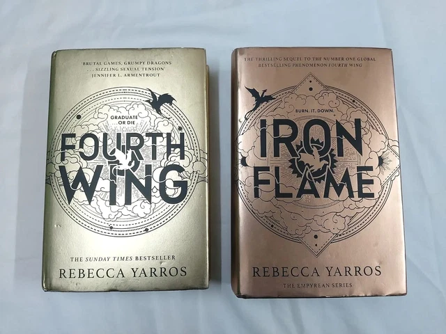 IRON FLAME & FOURTH WING By REBECCA YARROS Sprayed Edges Rare EXCLUSIVE ...