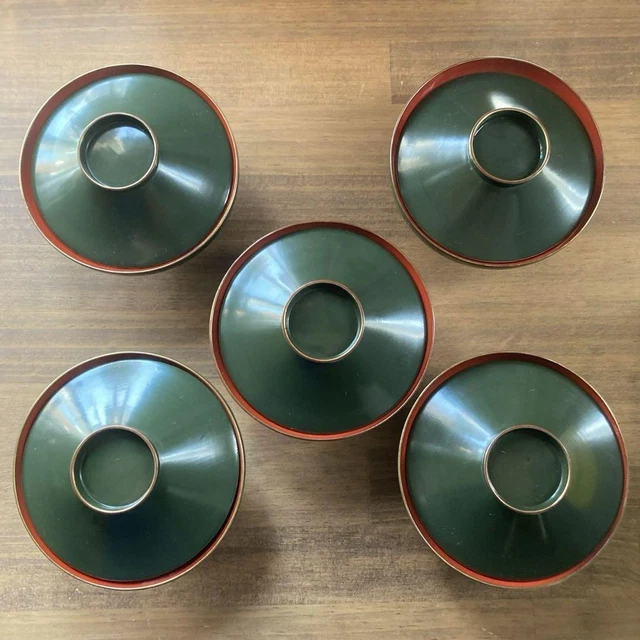 LACQUERWARE JAPAN WAJIMA-NURI Shallow Bowl Confectionery Set Of 5 £92. ...