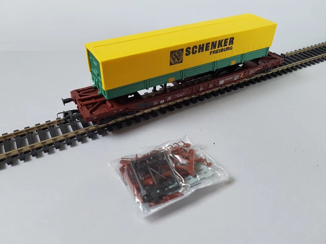 ROCO 46356 EINHEITSWAGEN mit Sattelauflieger Schenker der DB H0 1:87 in ...