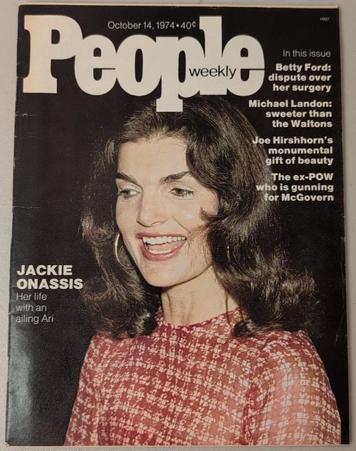 PEOPLE WEEKLY MAGAZINE 1974 Oct 14 Jackie Kennedy Onassis Michael ...