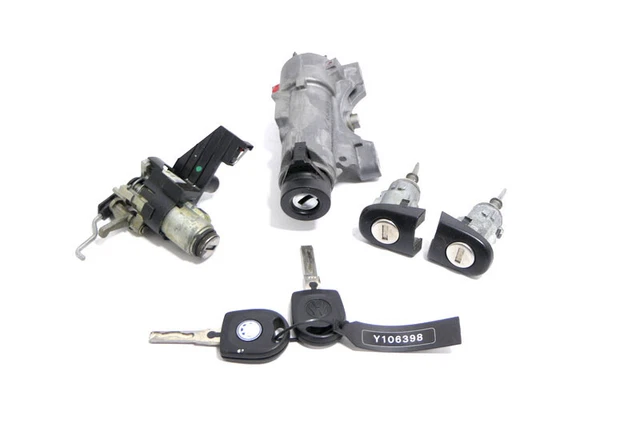 VW POLO 9N 9N3 lock system 2x door rear lock 2x key lock ignition lock ...