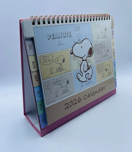 2026 SNOOPY & Friends Desktop Calendar Month A Page 21x19cm New £5.45 ...