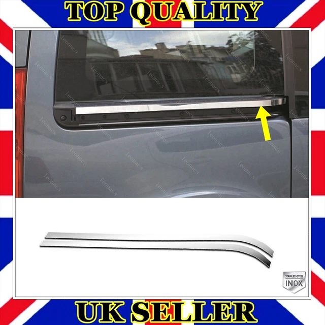 CHROME REAR SIDE Sliding Door Rail Trim For CITROEN BERLINGO / PEUGEOT ...