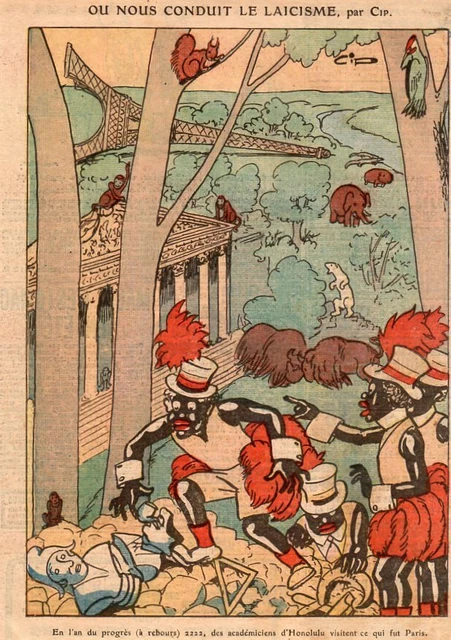 HUMOUR DESSIN SATIRIQUE 1926 Cip Paris En 2222 Laicisme Tour Eiffel EUR 6,00 - PicClick FR